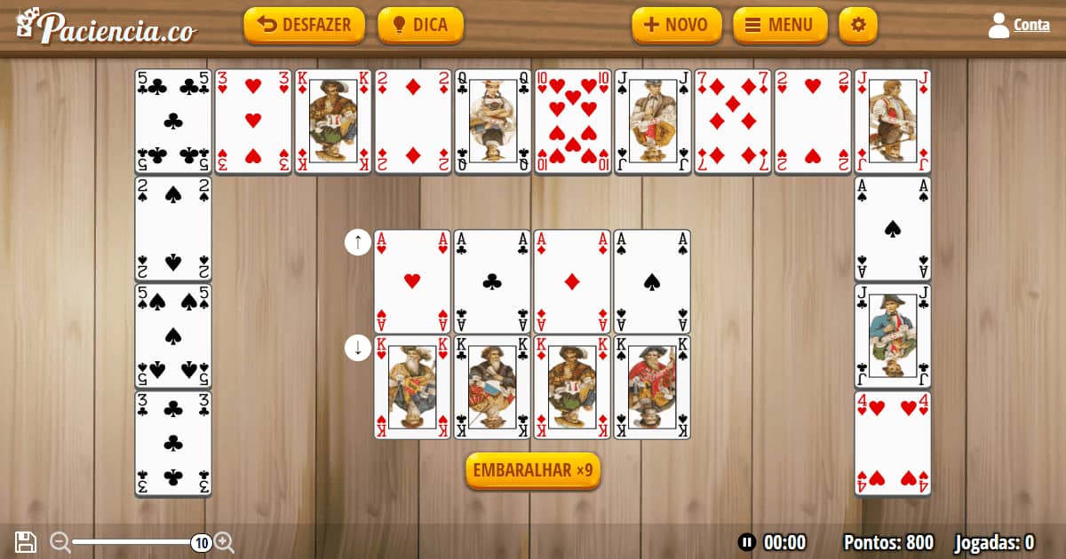 Paciência Crescente - Jogar Online Grátis | Paciencia.co